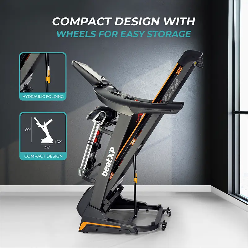 beatXP Alpha Plus (6 HP Peak) Automatic Motorized Treadmill