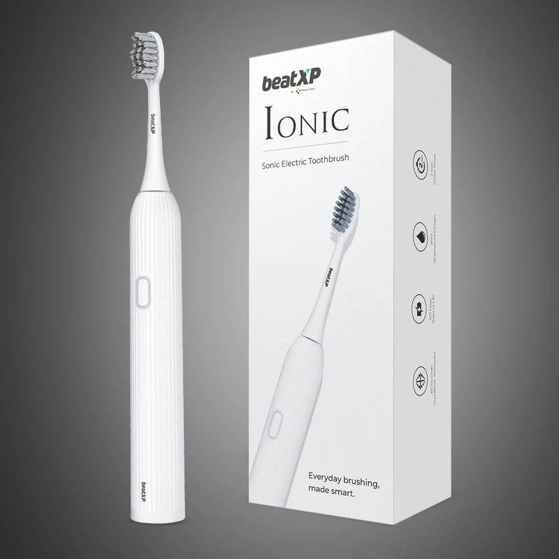 Ionic Rechargeable Electric Toothbrush | 2 Brush Heads & 4 Modes