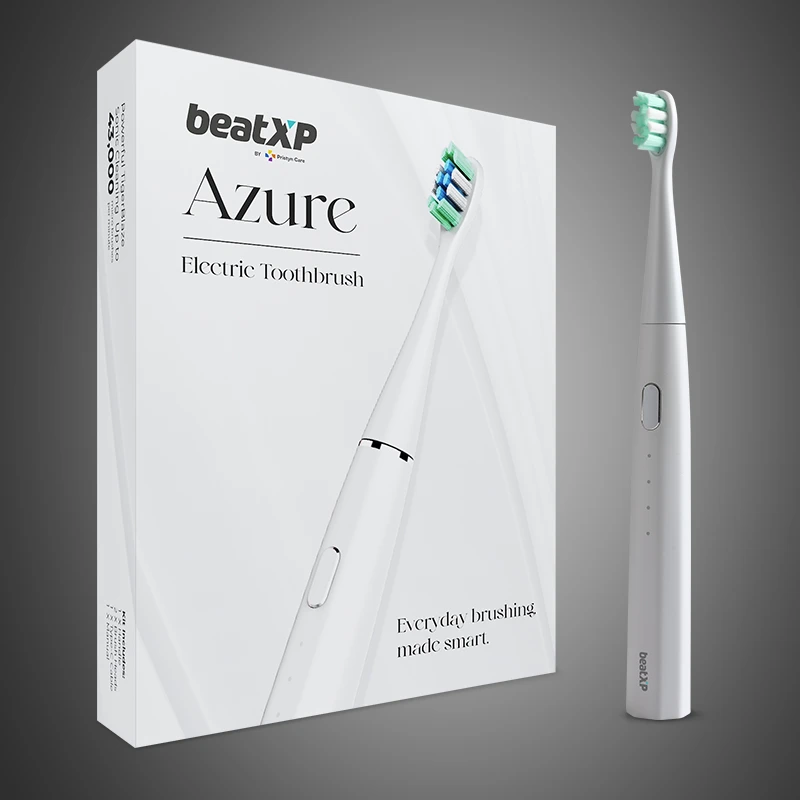 Azure Rechargeable Electric Toothbrush for Adults | 2 Brush Heads & 5 Modes