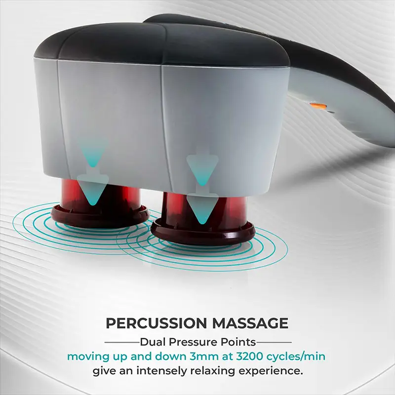 Thunder Elite Double Headed Hammer Massager (Jade Black)