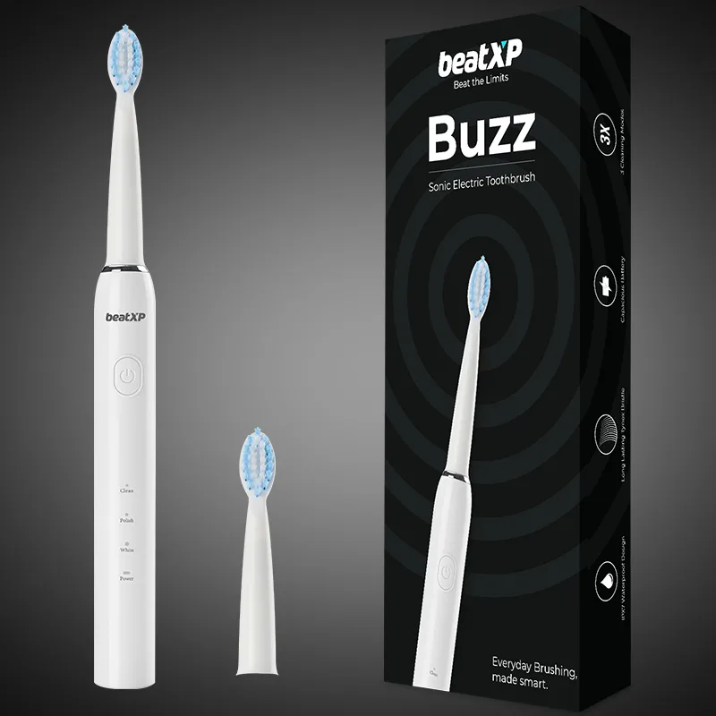 Buzz Electric Toothbrush | In-Built 2 Min Timer | White