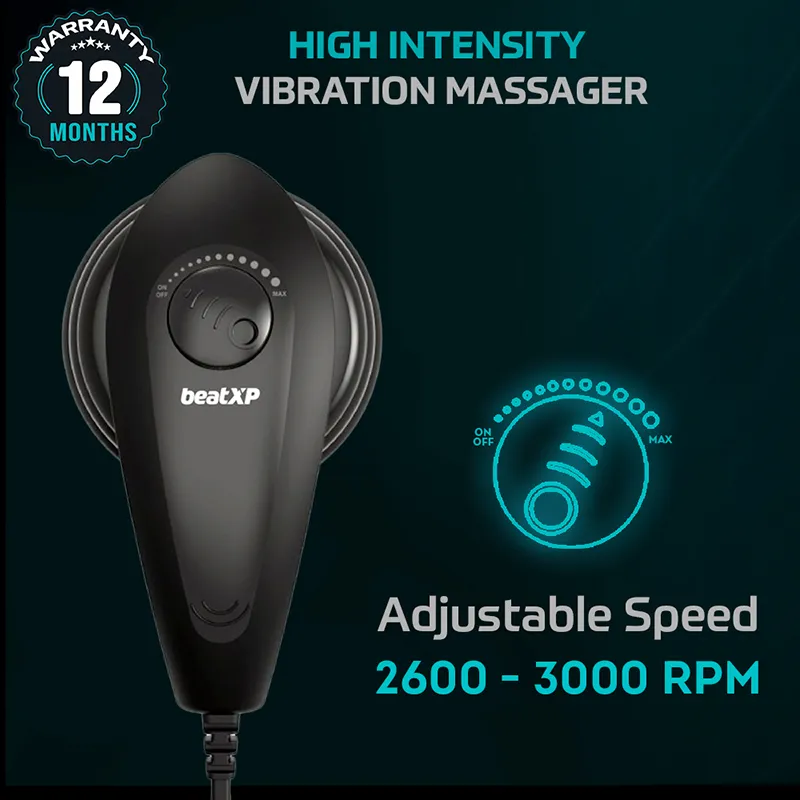 beatXP Blaze Electric Handheld Body Massager - 1 Yr Warranty